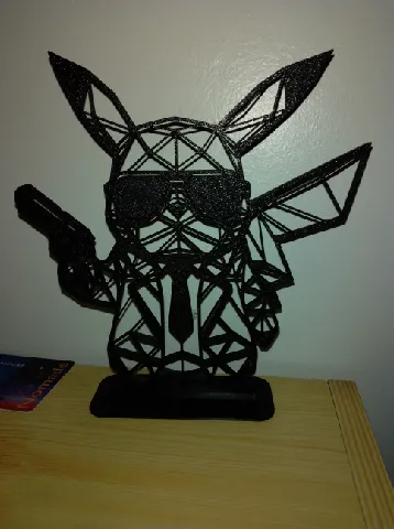 Geometric Low Poly Agent Pikachu by PhaseworksCA | Download free STL ...