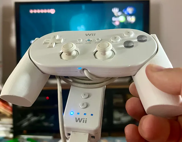 Make of Nintendo Wii Classic Controller Grip With Wiimote Clip by ...