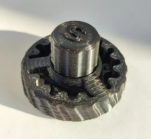 Make of Print-in-place Rotary Fidget Detent Knob with detent strength ...
