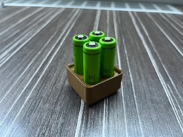 Gridfinity Battery Trays (AA, AAA, AAAA, 18650, CR123, CR2, 9V, 21700 ...