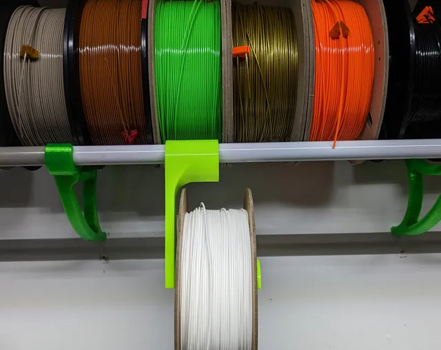 Make of Filament Spool Closet Rod Hanger by HackMonkey | Download free ...