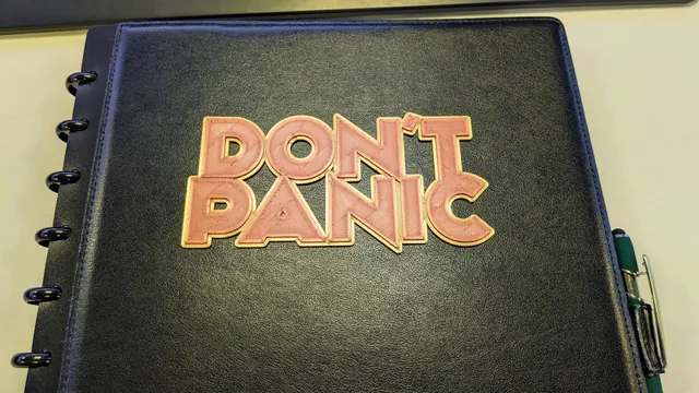 Don't Panic - Hitchhiker's Guide to the Galaxy by Ken Mills | Download free STL model ...