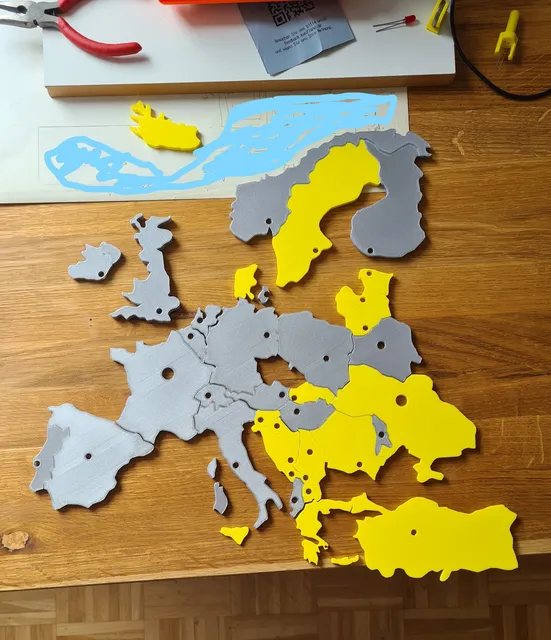 Make of Europe map by bergquelle | Download free STL model | Printables.com