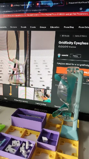 Make of Gridfinity Eyeglass Stand by hygkolk | Download free STL model ...