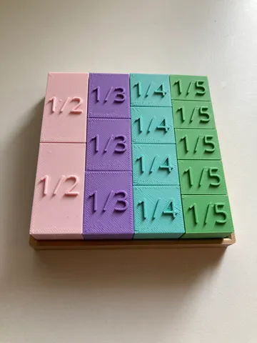 Fraction Blocks, Teachable Classroom Math Manipulative Model! by Andrew ...