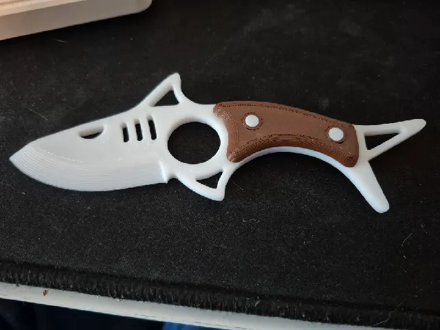 Make of Sharkie II - the shark knife by Lachrymose | Download free STL ...