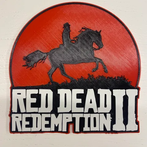 Placa Red Dead Redemption 2 RDR2 by DaniSC | Download free STL model ...