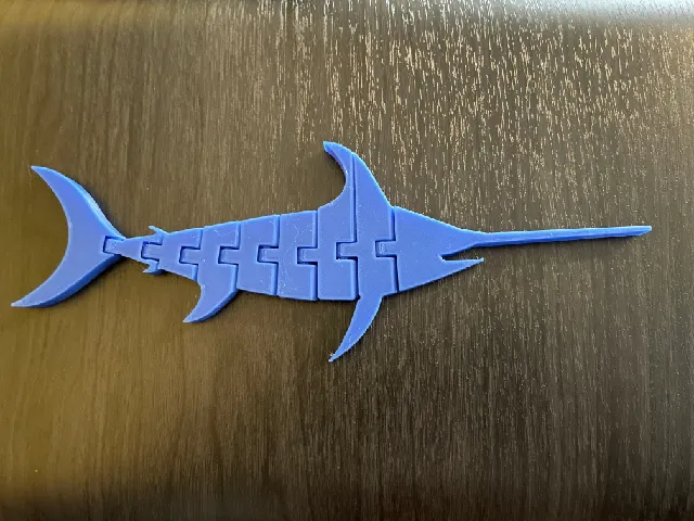 Make of Flexi Articulated Swordfish by Aahzmandius | Download free STL ...