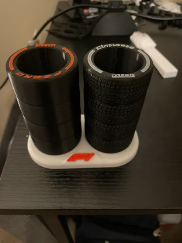 F1 Tire Stacks Pen Cup by Hobo4ssassin | Download free STL model ...