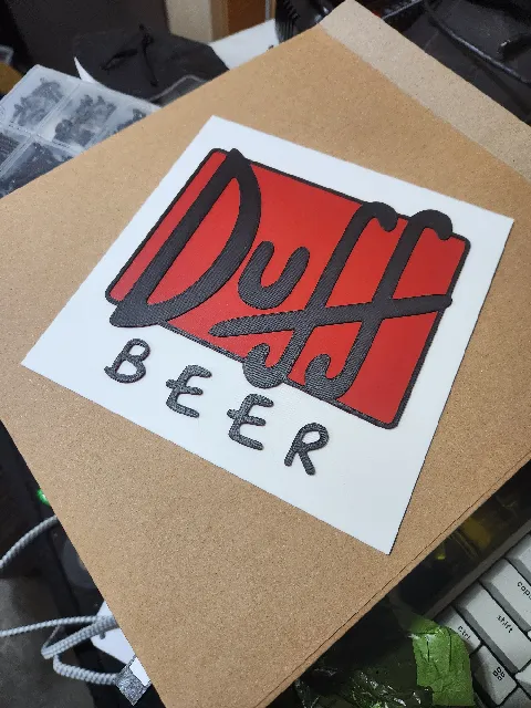 Make of Simpson's Duff Beer Sign 3 Color by KingArthur | Download free ...