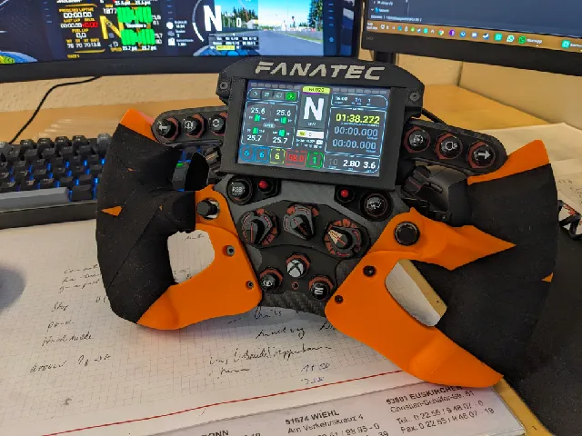 Make of 4.3" Screen Mount for Fanatec Formula Wheel by sonic6 ...