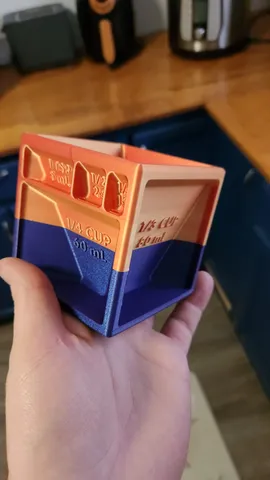 Measuring Cube From 1/4 tsp to 1 Cup by FastPrint | Download free STL ...