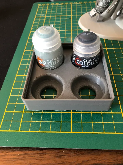 Make of Gridfinity Stackable Citadel Paint Pot Storage 2x2 by Mika Neeb ...