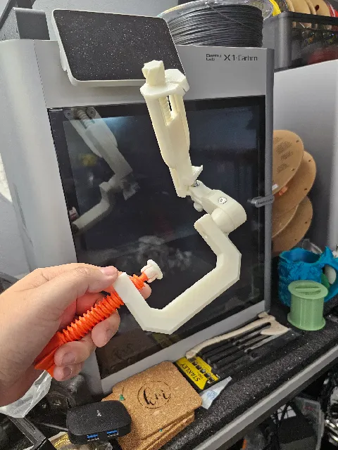 Make of Variable mobile phone holder with clamp by Tibi | Download free ...