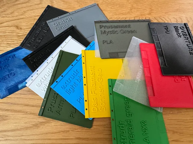 Filament Swatch Book - OpenSCAD by 3D Printy | Download free STL model ...