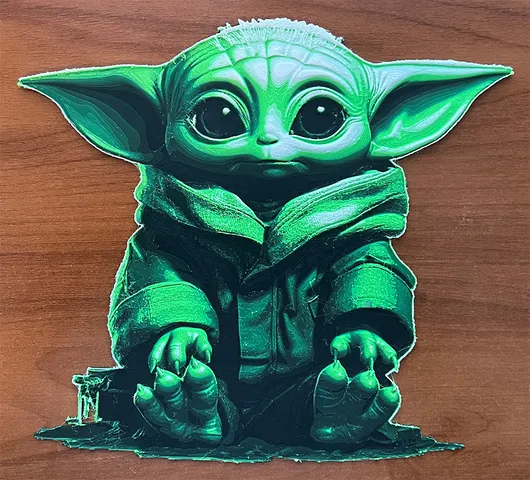 Star Wars (Inspired) "Baby Yoda Jedi Training" HueForge Grogu by ...