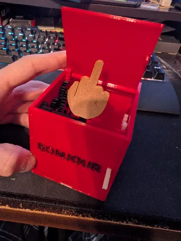 Pop Up Middle Finger Box - Spring Loaded, Fully 3D Printed, No Supports ...