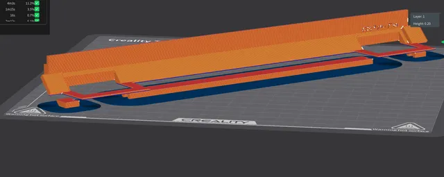 Creality K1 / K1C Unibody Riser Hinges by BlenderRender | Download free ...