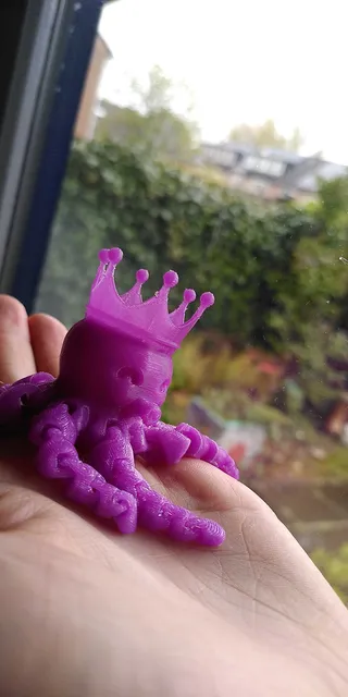 Make of Articulated Octopus with crown by Julius | Download free STL ...