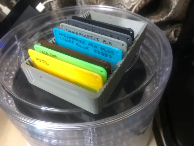 Filament sample cards for box (remixed) by pmichaud | Download free STL ...