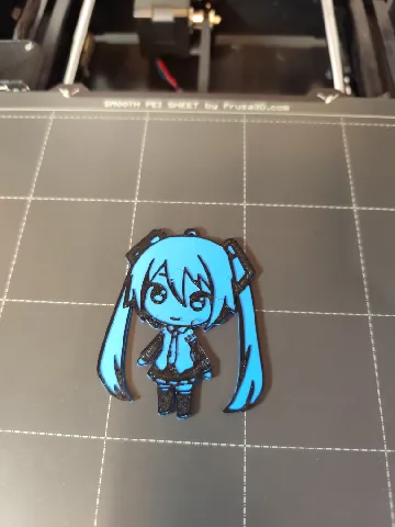 Hatsune Miku keychain with color swap (dual color) by I_make_things ...