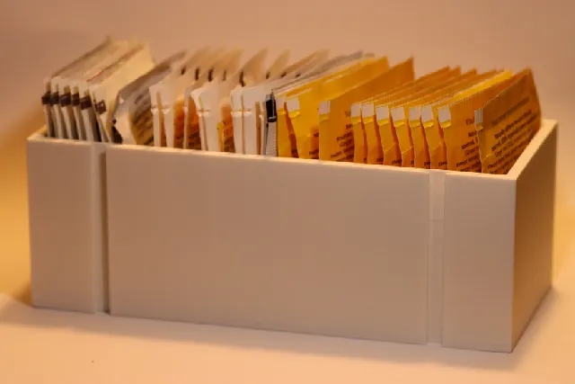 Make of Modular Tea Box with Labeled Separators (Stackable) by Darque ...