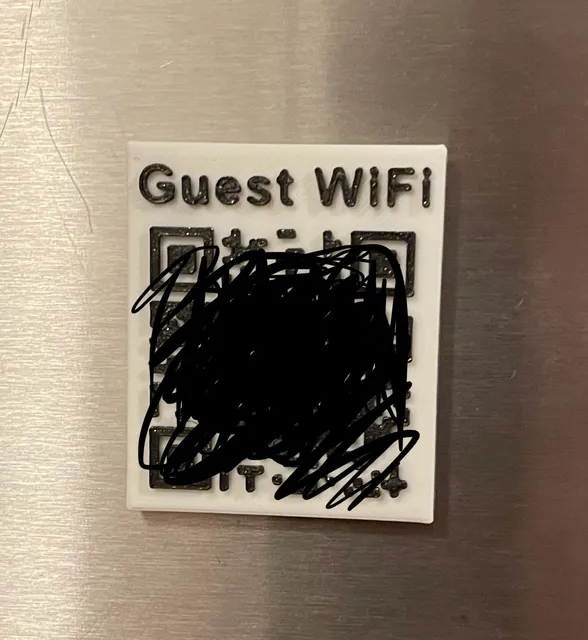 Make of WiFI QR Code Sign - Embedded Magnet Version by TankerTech ...