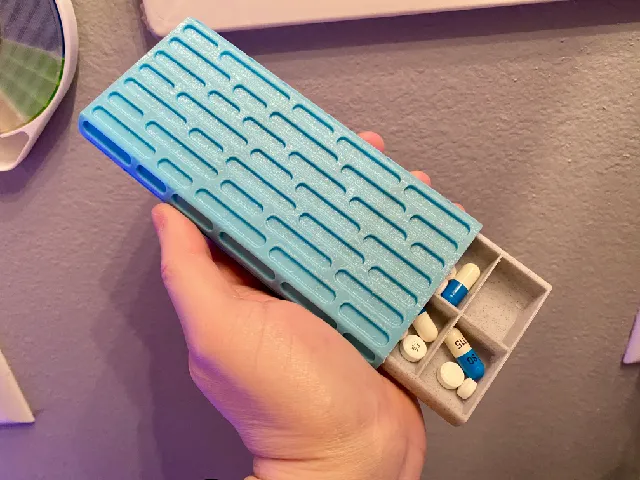 Sliding Pill Box (textured organizer for weekly medication) by ...