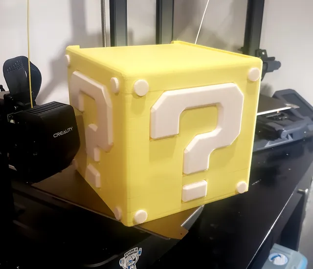 Make of Mario Question Mark Cube by BP3D PRINTS | Download free STL ...