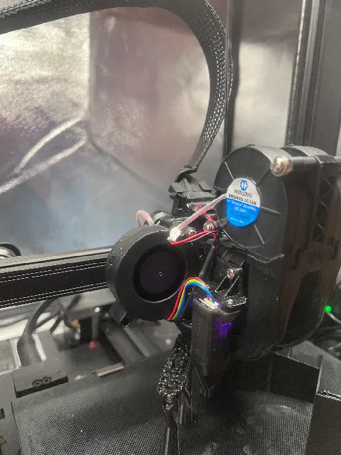 Make of Ender 3 Sprite Extruder hot end fan replacement with 5015 ...