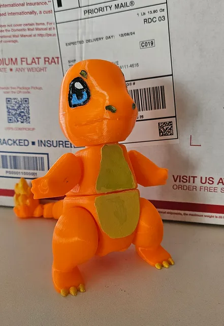 Make of Charmander - Flexi Articulated Pokémon (print in place, no ...