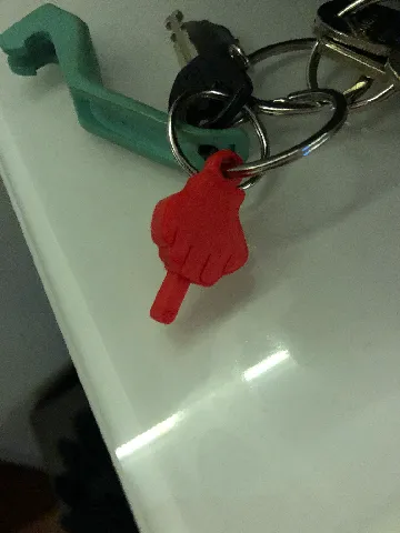 Mini Flip Middle Finger Keychain by TomoDesigns | Download free STL ...