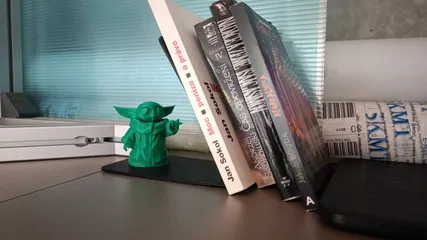 Low-Poly Baby Yoda book stand / book end by Bignozz | Download free STL ...