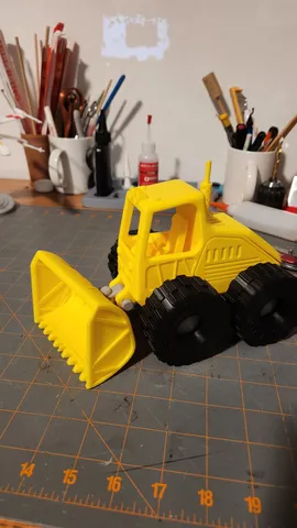 Yellow Bulldozer with Movements by Black Jack | Download free STL model | Printables.com