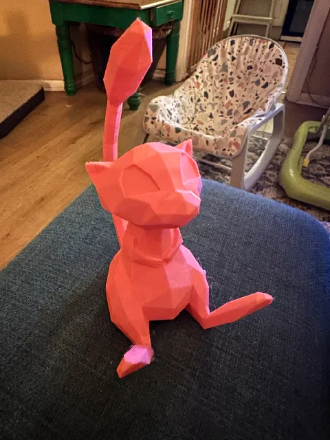 Make of Low poly Mew by DalekSec | Download free STL model | Printables.com