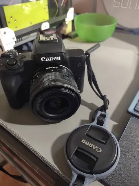 Make of Canon M50 Stock Lens Cap 49mm Holder by Gunner A | Download ...
