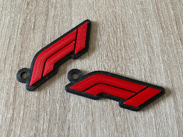 F1 Keyring - Formula 1 Logo Contoured (Raised) by Vector3dArt ...