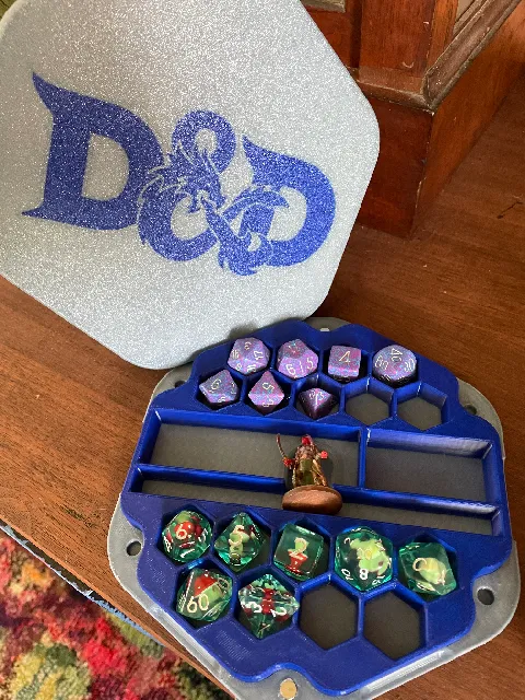 Make of Hexagonal magnetic dice storage & tray by Micron_Flash ...