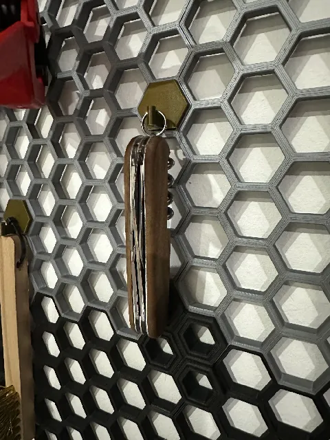 Make of Parametric hook for Honeycomb Storage Wall by LucasM84 | Download free STL model ...