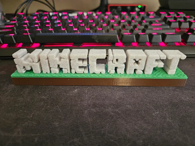 Make of Minecraft 3D logo ⛏ (no glue needed) by Bryan Crow | Download ...