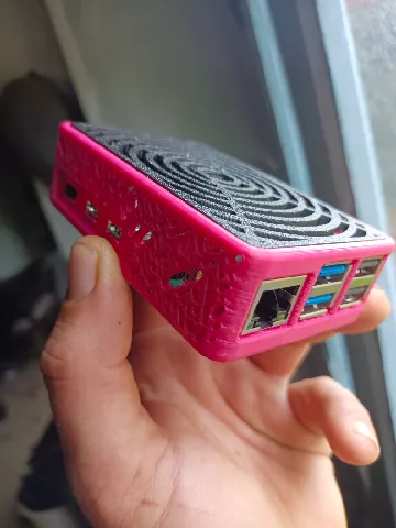 Raspberry Pi 5 case with M.2 NVME SSD HAT support, custom top and power ...
