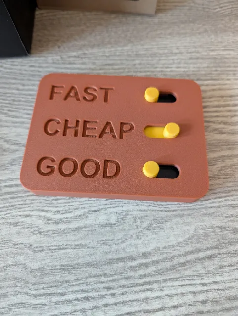 Make of Good Fast Cheap Fidget Toy: Pick Two (All positions) by ma ...