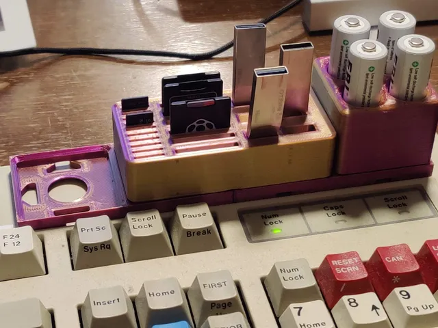 Make of Gridfinity SD Card, MicroSD Card, and USB Stick Holder by ...