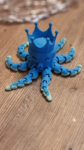 Articulated Octopus with crown by QuentinG | Download free STL model ...