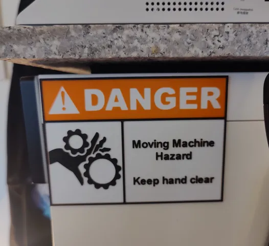 Danger - Moving Machine Hazard Sign by infinitevalence | Download free ...