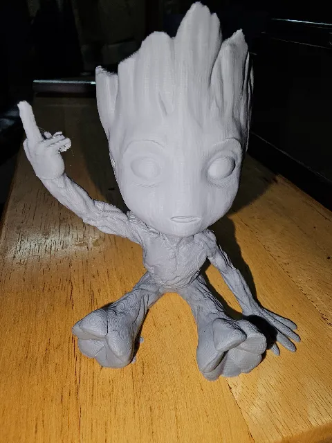 Make of Baby Groot Middle Finger Planter V2 by BurningBeard81 ...