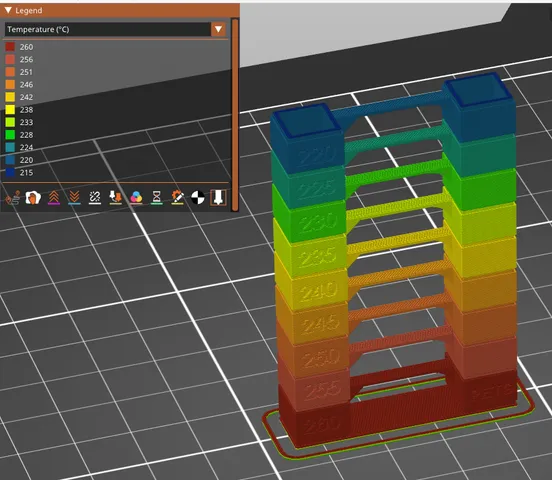Temperature Tower auto g-code insertion to set temps automatically - Tune PETG for no stringing ...