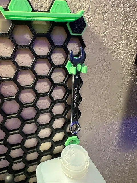 Make of Parametric Double Hooks for Honeycomb Storage Wall - parametric scad by CuhRazy ...