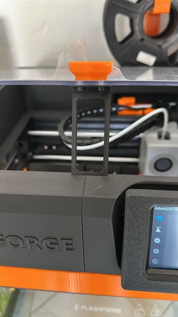 Make of FlashForge Adventurer 5M AD5M Hinged print-in-place lid stand ...