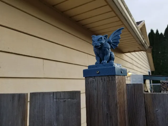 Make of Gargoyle Fence Post Toppers by tyler | Download free STL model ...